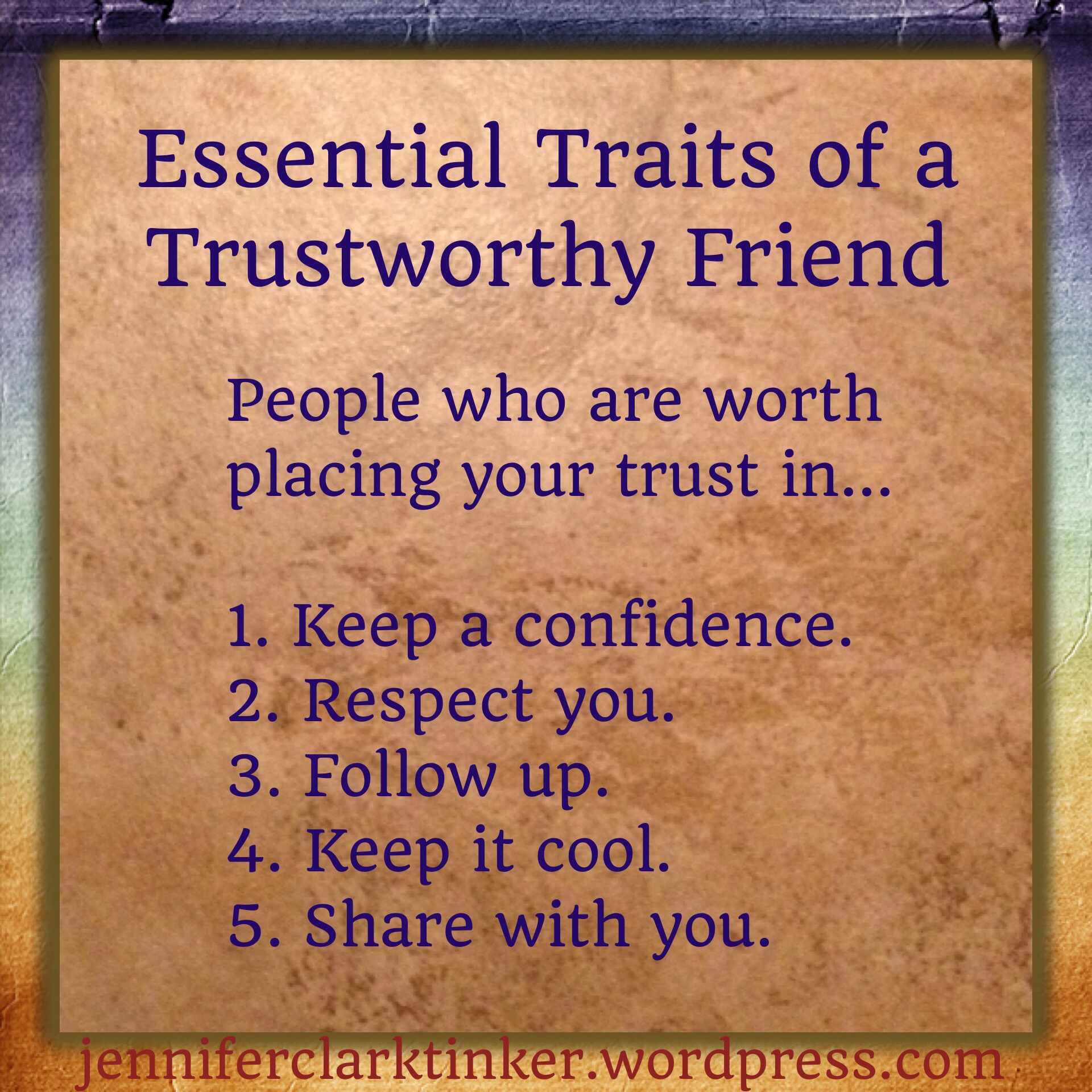 Essential Traits of a Trustworthy Friend | Jennifer Clark Tinker